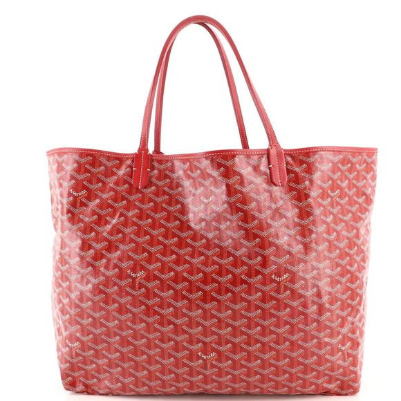 Goyard | Bags | Goyard Saint Louis Tote Coated Canvas Gm Red | Poshmark